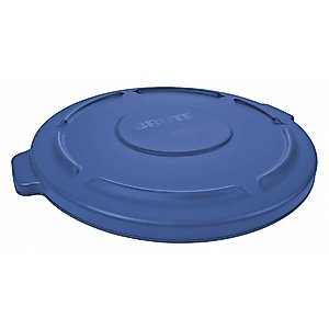 Rubbermaid Commercial Products Heavy-Duty Trash Can/Garbage Can Lid, Gray, Compatible with 10-Gallon BRUTE Container, Pack of 6