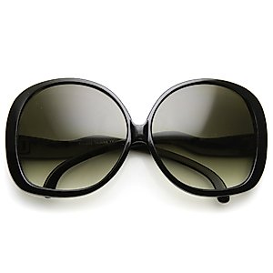 AStyles - Big Huge Oversized Vintage Style Sunglasses Retro Women Celebrity Fashion (Black), X-Large