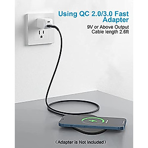 Ultra-Slim Wireless Charger, 15W Maximum Fast Wireless Charging Pad Compatible with iPhone 14/13/12/11, for Samsung Galaxy S21/S20/S10/S9/S8/Note20/10/9/8,Google Pixel(No AC Adapter)