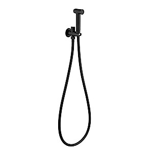 ZLOCYIVHE Bidet Shower for Toilet Hand Held Bidet Toilet Sprayer Kit Toilet Handheld Bidet Sprayer Cold Water Brass with Hose Toilet Spray Gun Set,Black(Black)