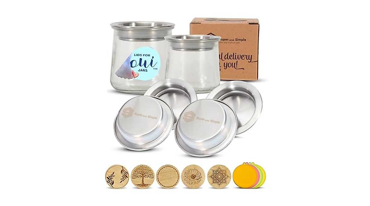 4 Oui Yogurt Jar Lids - Durable & Airtight Storage