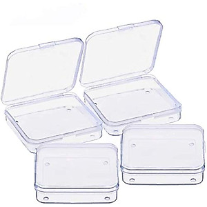 Gebildet 18 Pack Mini Clear Plastic Bead Storage Containers Box Case with lid for Pills,Tiny Bead,and Other Small Items