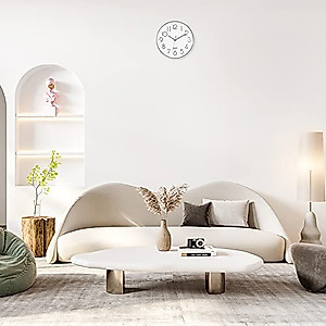 Lumuasky Silent Wall Clock Battery Operated Analog Small Cute Non-Ticking Decorative Clock for Bedroom Kitchen Living Room School Office Classroom Decor (10 inch)