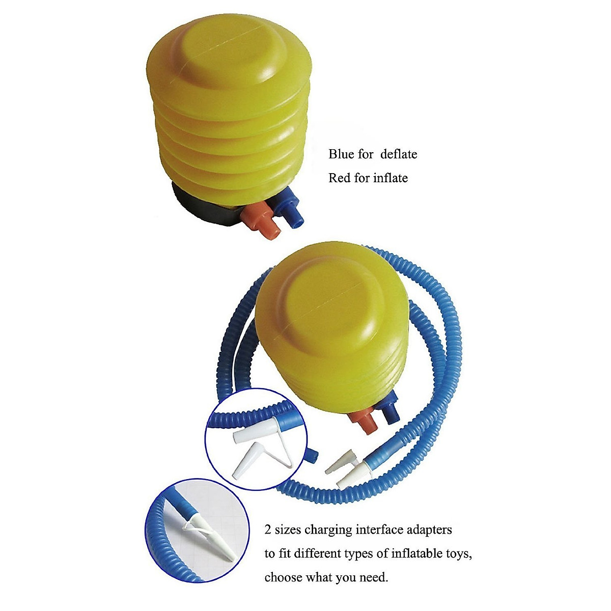 FakeFace Portable Plastic Bellows Foot Air Pump Inflator for Yoga Ball Inflatable Toy Balloon Swimming Pool Raft Fish Tank Mattress Pillow Swim Ring Easy Air Hand Foot Pump Inflator