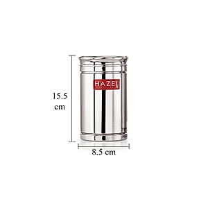 HAZEL Stainless Steel Airtight Container | 800 ml Steel Storage Box For Kitchen | Steel Container Jar For Kitchen Storage | Ideal For Storing Rice, Cereal, Pulse, Snacks