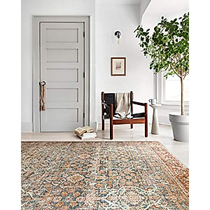 Loloi II Layla Ocean/Rust 7'-6" x 9'-6" Area Rug