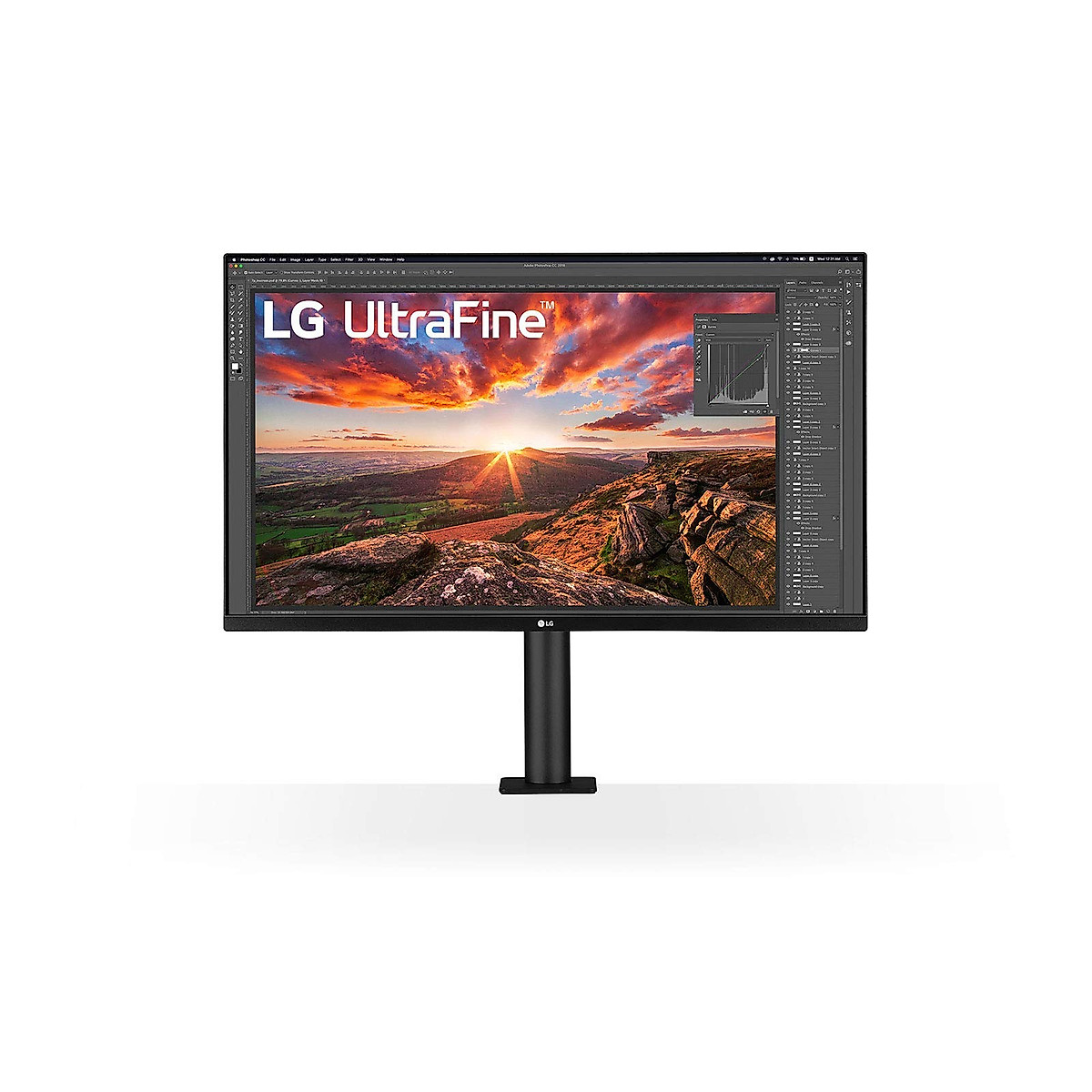 LG 32BN88U-B 31.5” Ergo IPS UHD 4K Ultrafine Monitor (3840x2160) with Ergonomic Stand & C-Clamp, USB Type-C, DCI-P3 95%(Typ.), HDR10 and AMD FreeSync, Black (Renewed)