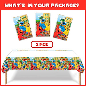 3 Pcs Cartoon Street Birthday Party Supplies, Cute Tablecloth for Boys Girls Baby Shower Birthday Party Table Decorations