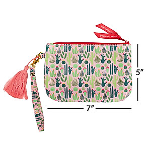 Cactus Southwest Dusty Pink and Orange 7 x 5 Polyester Phone Wristlet Handbag