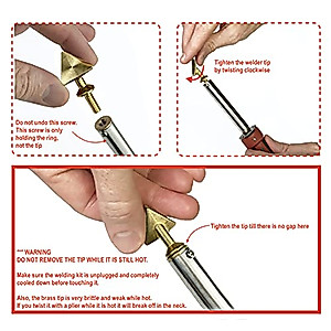2pc Jounjip Replacement Tips for Jounjip or Gino Brand 80 Watt Plastic Welding Kits - 1/4"-28 Thread