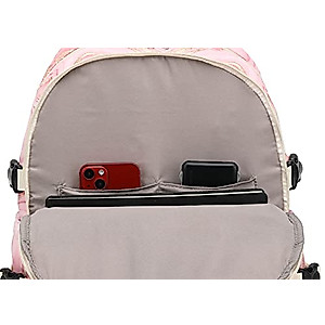 Dimanito Laptop Backpack College Backpack with USB charging port for laptop up to 15 inch Men Women Outdoor Travel Backpack(Pink Marble)