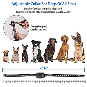 Lirioden Electric Wireless Dog Fence System Electric Fence for Dogs Containment Boundary Automatic Signal Radius Range 722ft, IPX8 Waterproof Rechargeable Tone&Shock Collar for Small Medium Large