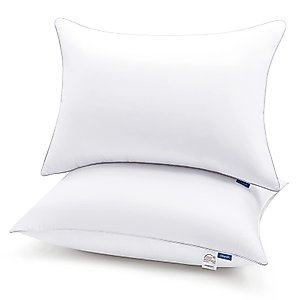CozyLux Pillows King Size Set of 2, Hotel Quality Bed Pillows for Sleeping 2 Pack, Cooling Pillows for Side Back and Stomach Sleepers, Down Alternative Luxury Soft Supportive Fluffy Pillows (19x34)