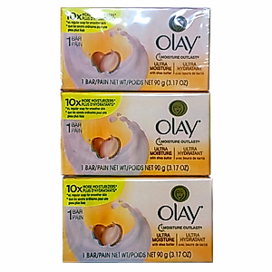 Olay Ultra Moisture Shea Butter Beauty Bar 3.17 oz (3 Bars)