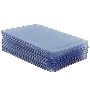 WINTRA 100 Count Semi-Rigid Card Holder with 100 Pack Penny Card Sleeves, Quality Card Submission Card Sleeves Protectors