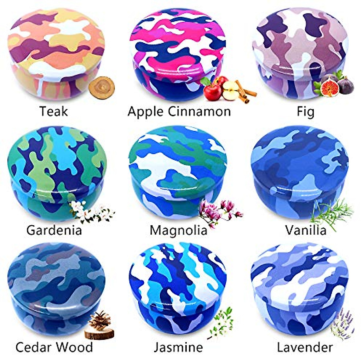 Scented Candle Gift Set Soy Wax Candles for Women, Home, 9 Packs,Portable Travel Jar Candle Home Aromatherapy, 175 Hours Long Lasting Soy Wax Aromatherapy Candle Set for Women's Gift