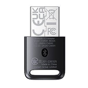 UGREEN Bluetooth Adapter, USB Bluetooth 5.3 Adapter for PC, Wireless Bluetooth Dongle, Plug and Play for Windows 11/10/8.1 Headphone Mouse Keyboard Printer Speaker Xbox PS5 Game Controllers