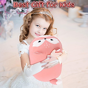 Fox Plush Stuffed Animal-16" Pink Fox Plush Pillow, Cute Plushies, Stuffed Fox Plush Toy Kawaii Pink Stuffed Animal Fox Plushie Hugging Pillow Christmas Birthday Gifts for Kids Girls Boys Girlfriend