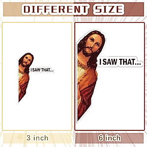 8 Pieces I Saw That Sticker PET Stickers Car Decals Funny for Car Vehicle Truck Window Laptop Water Bottle Bumper Skateboard Computer Backpack Supplies, 4 Styles(3 Inch, 6 Inch)