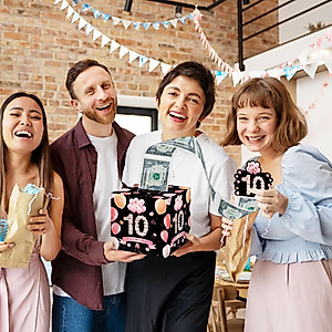 10th Birthday Surprise Gift, Happy Birthday Money Gift for Cash, 10th Birthday Gifts for Boys Girls, Birthday Party Decorations Supplies（with 35PCS Bags）