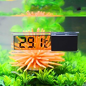Acxico 2Pcs LCD 3D Digital Electronic Temperature Measurement Fish Tank Temp Meter Aquarium Thermometer Temperature Control Accessories