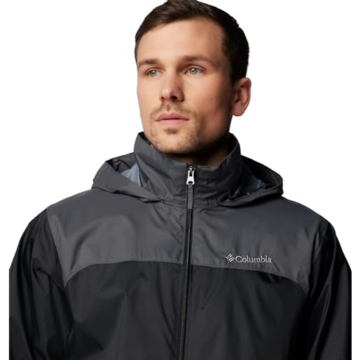 Columbia Men's Glennaker Lake Rain Jacket, Black/Grill, Medium