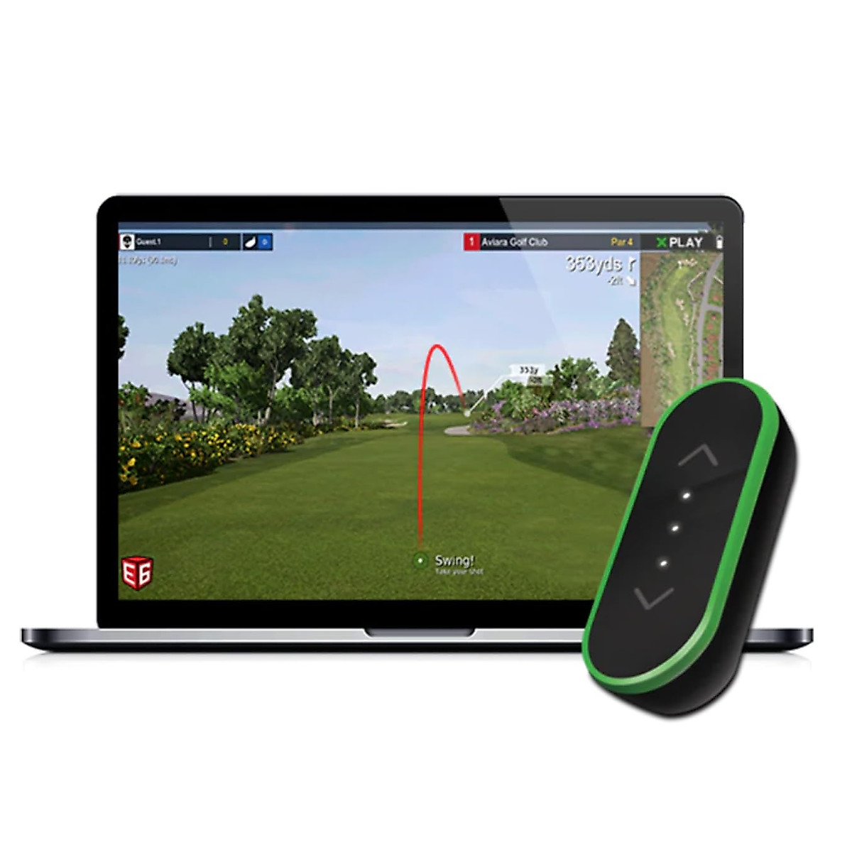 SwingLogic SLX MicroSim – Basic Pack (No SwingStick) - Formerly Tittle X - Home Golf Simulator 2022 E6 Connect Edition - Indoor Golf Game (Compatible with iOS and PC)