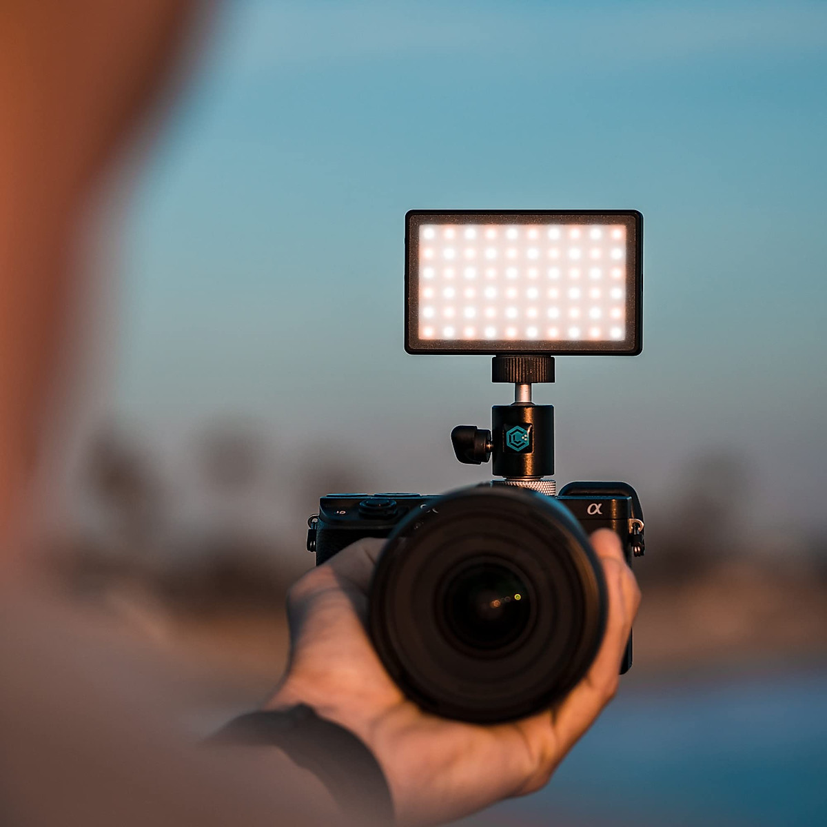 Lume Cube Bicolor Panel Mini LED Light for Professional DSLR Cameras | Adjustable on camera mount, LCD Display | Photo and Video Lighting, Long Battery Life | Fits Sony, Nikon, Canon, Fuji & Panasonic