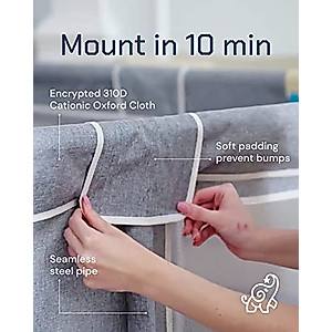 TODALE Baby Playpen for Toddler, Extra Large Baby Playard, Infant Safety Activity Center, Sturdy Babies Playpen with Anti-Slip Suckers,Tear-Resistant Material &Breathable Mesh (Grey 70”×59”)