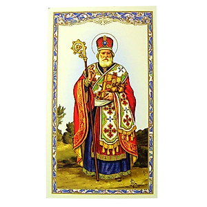 St Nicholas Holy Cards, Prayer Cards for Kids, 4 1/8 Inches, Pack of 20