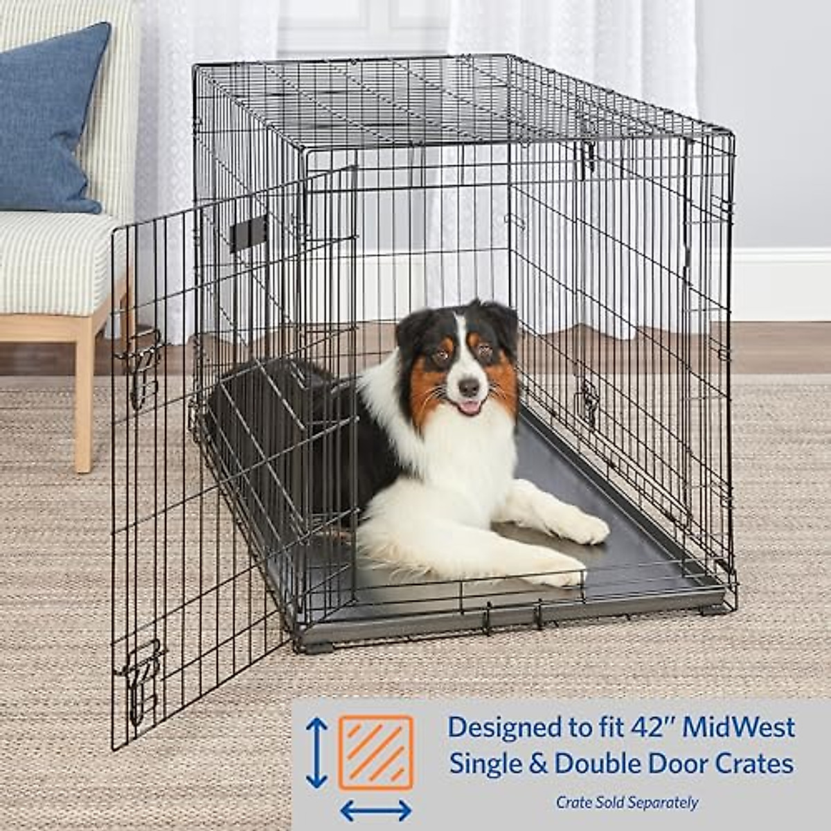 MidWest Homes For Pets Metal Dog Crate Replacement Pan; 42 inch