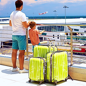 Reginary 8 Pieces Clear Luggage Cover PVC Waterproof Suitcase Cover Protector for Luggage Spinner Wheels Suitcase(20 Inches, 24 Inches, 28 Inches, 30 Inches)