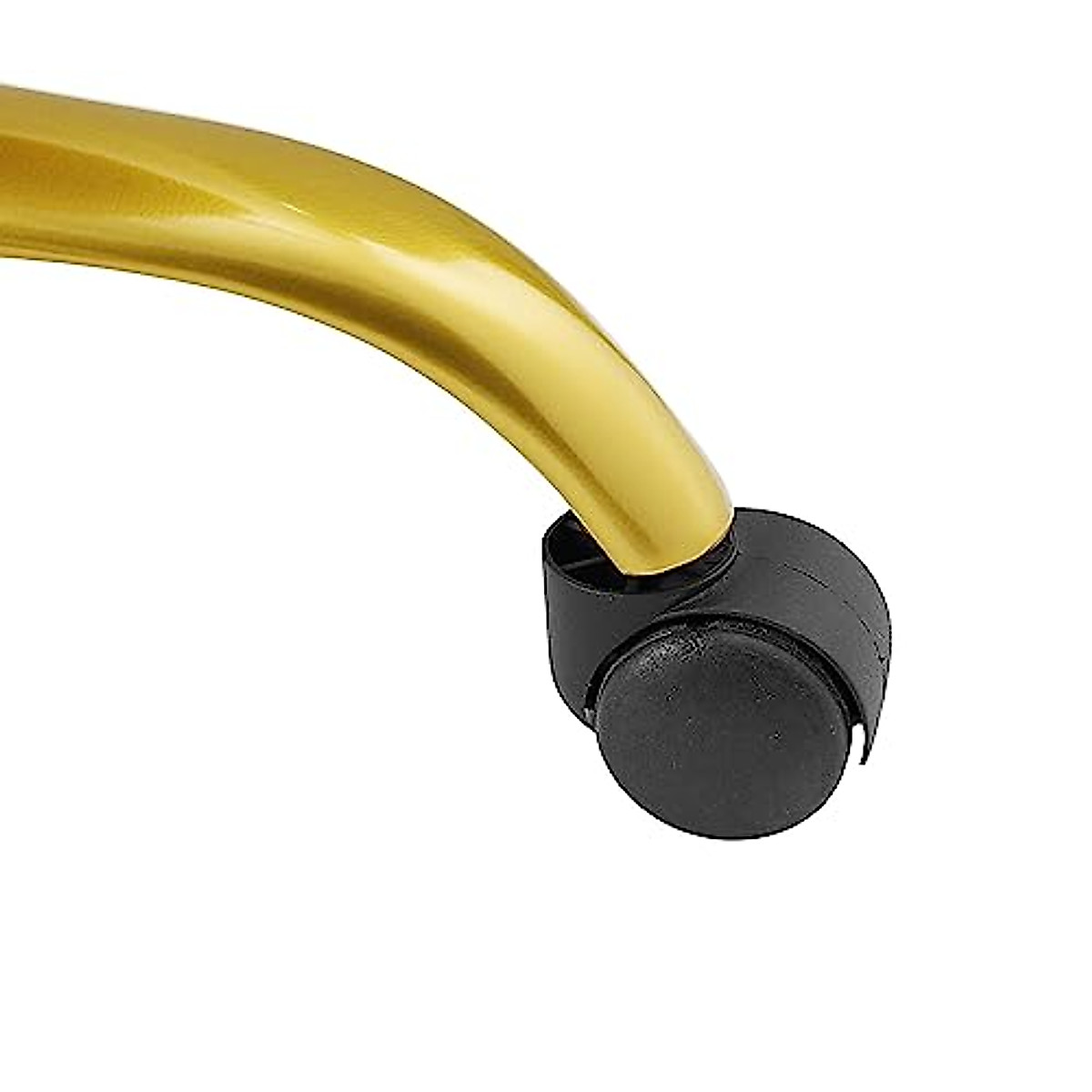 Modway Fuse Webbed Back Faux Leather and Gold Metal Adjustable Office Chair, Black