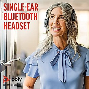 Poly - Voyager 4310 UC Wireless Headset + Charge Stand (Plantronics) - Single-Ear Headset w/Mic - Connect to PC/Mac via USB-C Bluetooth Adapter, Cell Phone via Bluetooth -Works with Teams, Zoom &More