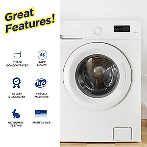 Amazing Natural Based Laundry Detergent Liquid (256 Loads) - Powerful Natural Enzymes - USA Made (32oz Bottle)