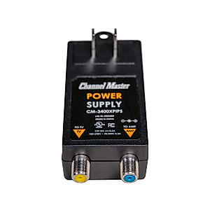 Channel Master Power Over Coax Adapter - Supports Powering of Most Channel Master Brand Amplifiers and Preamplifiers Over coaxial Cable, 12V DC 0.5A