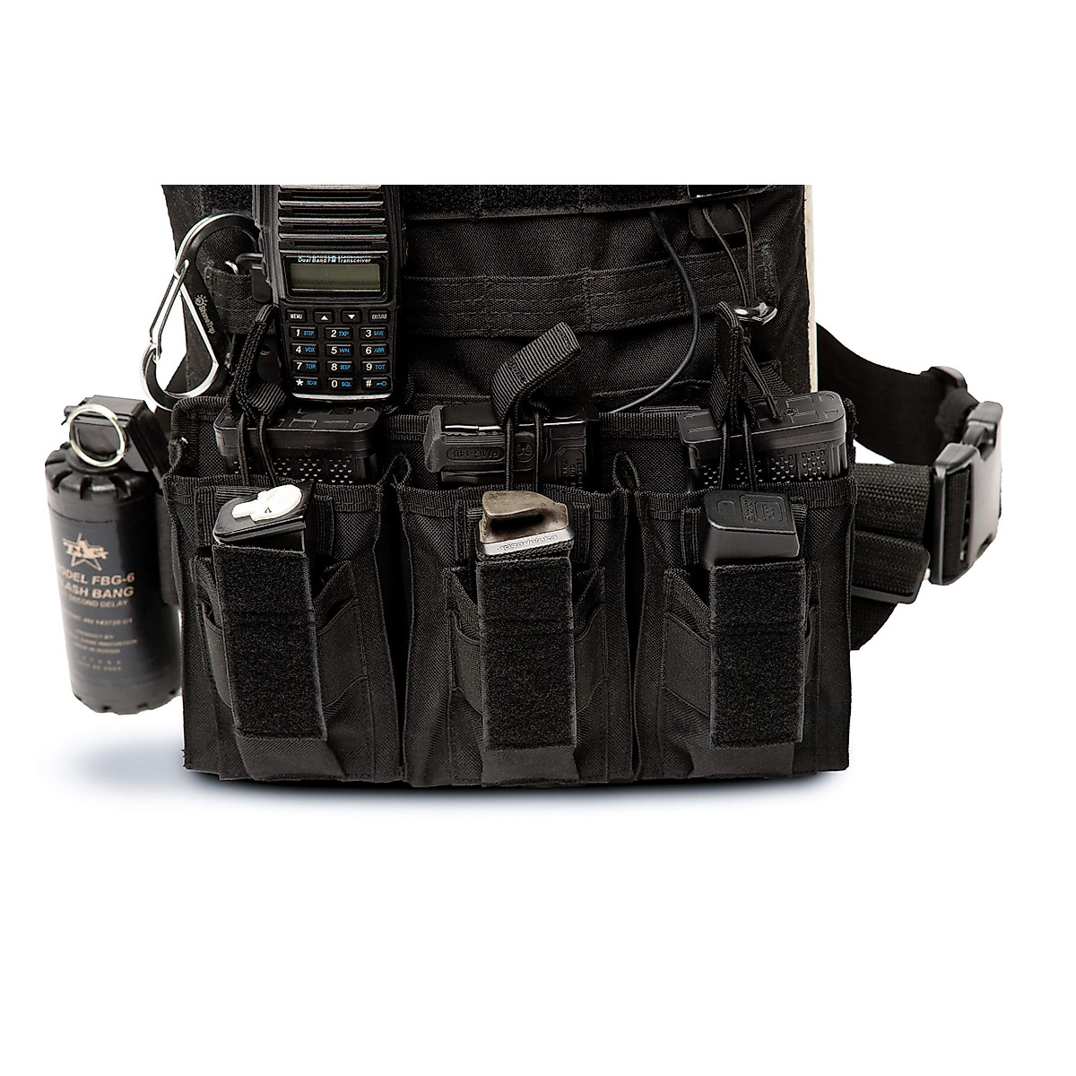 Molle Mag Pouch for Rifle & Pistol Ammo, Super Durable, Lightweight and Secure. Triple Stacker Magazine Pouch for High Speed Use