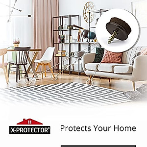 Screw-On Felt Furniture Pads X-Protector 24 PCS - 0.8” Chair Leg Floor Protectors for Hardwood Floors - Premium Chair Glides - Brown Floor Protectors for Chairs - The Best Furniture Sliders!