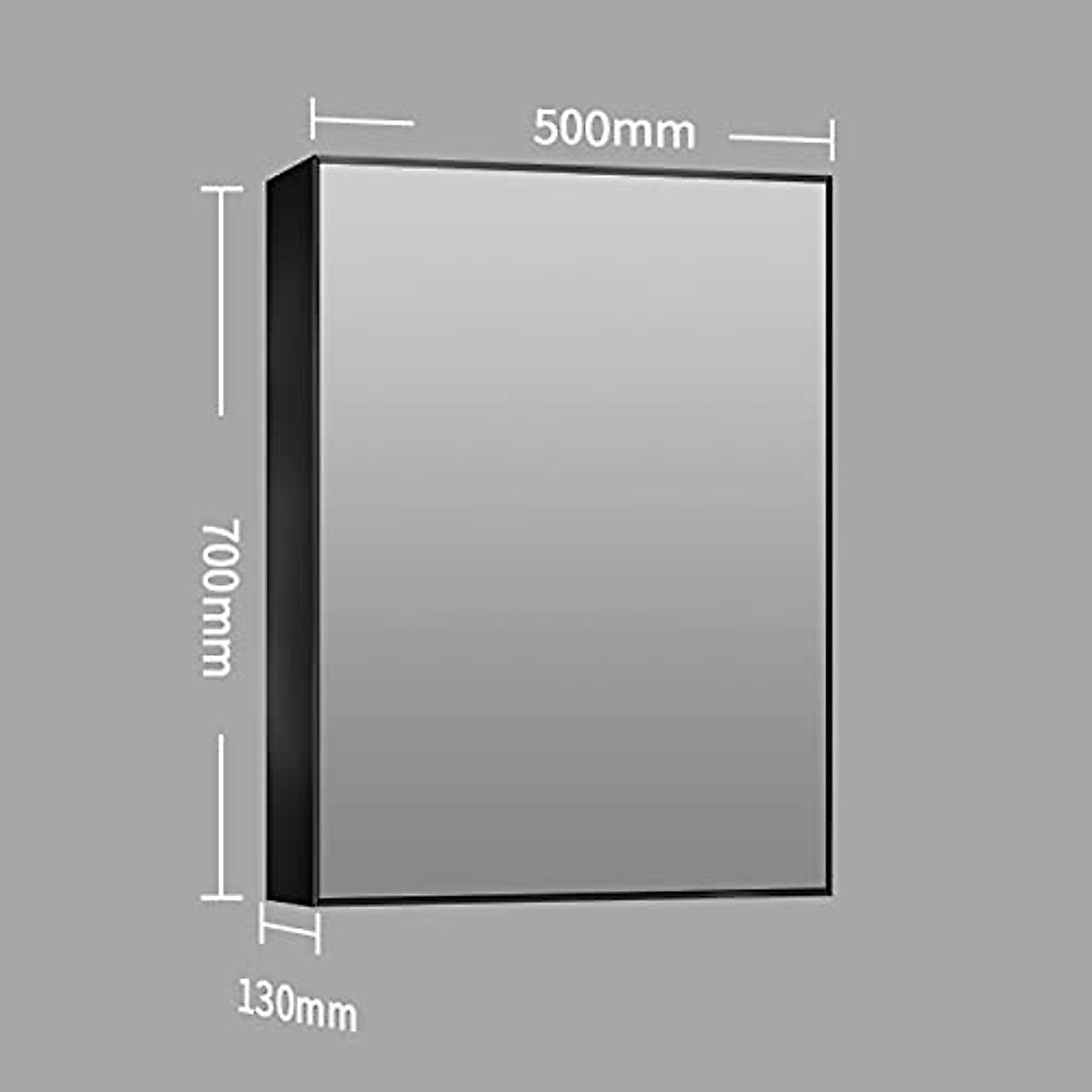 ZAYEN Bathroom Mirror Cabinet, Metal Bathroom Mirror Cabinet Modern Wall Mounted Rectangle Storage Cabinet Locker Wall Cabinet with Makeup Mirror