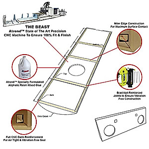 Bbox A182-12CPA Dual 12” Sealed Subwoofer Enclosure Fits 2007-2013 Chevrolet/GMC Silverado/Sierra Crew cab