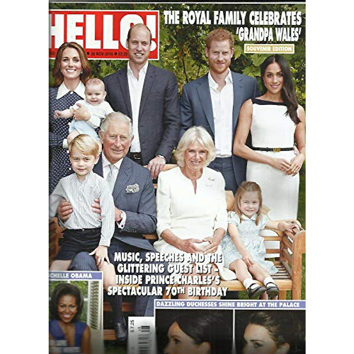 HELLO! MAGAZINE THE ROYAL FAMILY CELEBRATES GRANDPA WALES, NOVEMBER, 26th 2018