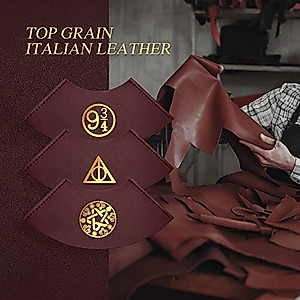 PalProt Hary Poter Bookmark with Nine and Three Quarters Pattern, Hary Poter Bookmarks Made of Leather & Handcrafted, Leather Bookmark Corner Book Marker, Gift for Hary Poter Fandom Book Lovers