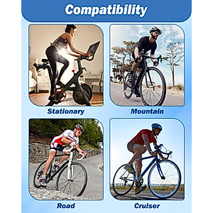 Zacro Bike Seat Cushion - Gel Padded Bike Seat Cover for Men Women Comfort, Extra Soft Exercise Bicycle Saddle Compatible with Peloton, Stationary Spin Cycling Bike, Outdoor & Indoor (11 x 7in)