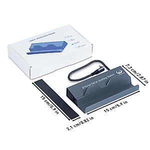 ROG Ally Dock Station 6-in-1 Docking Station for Steam Deck,Steam Deck Dock with HDMI2.0 4K@60Hz,3 USB-A 3.0, Gigabit Ethernet,100W PD Charging, USB C Hub Multiport Adapte