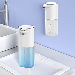 Eforcase Soap Dispenser, Automatic Foaming Hand Soap Dispenser Touchless Foam Soap Dispenser Rechargeable Bathroom Countertop Soap Pump for Bathroom Kitchen 13.5oz / 400ml