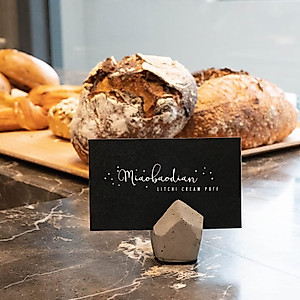 watchget Place Card Holder, Concrete Table Number Holders Small Size Table Card Holder Menu Stands for Home Cafe Shop Wedding Party, 10Pcs