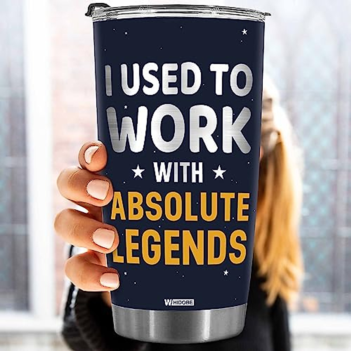 WHIDOBE I Used To Work With Absolute Legend Coworker Retirement New Job Goodbye Workplace Office Boss, Women, Men, Going Away, Colleague, Farewell, Leaving New Job, Good Luck Coworker Tumbler 20OZ Ye