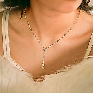 Unicra Bride Silver Bridal Necklace Earrings Set Crystal Wedding Jewelry Set Rhinestone Choker Necklace for Women and Brides (3 piece set - 2 earrings and 1 necklace)(A Silver)