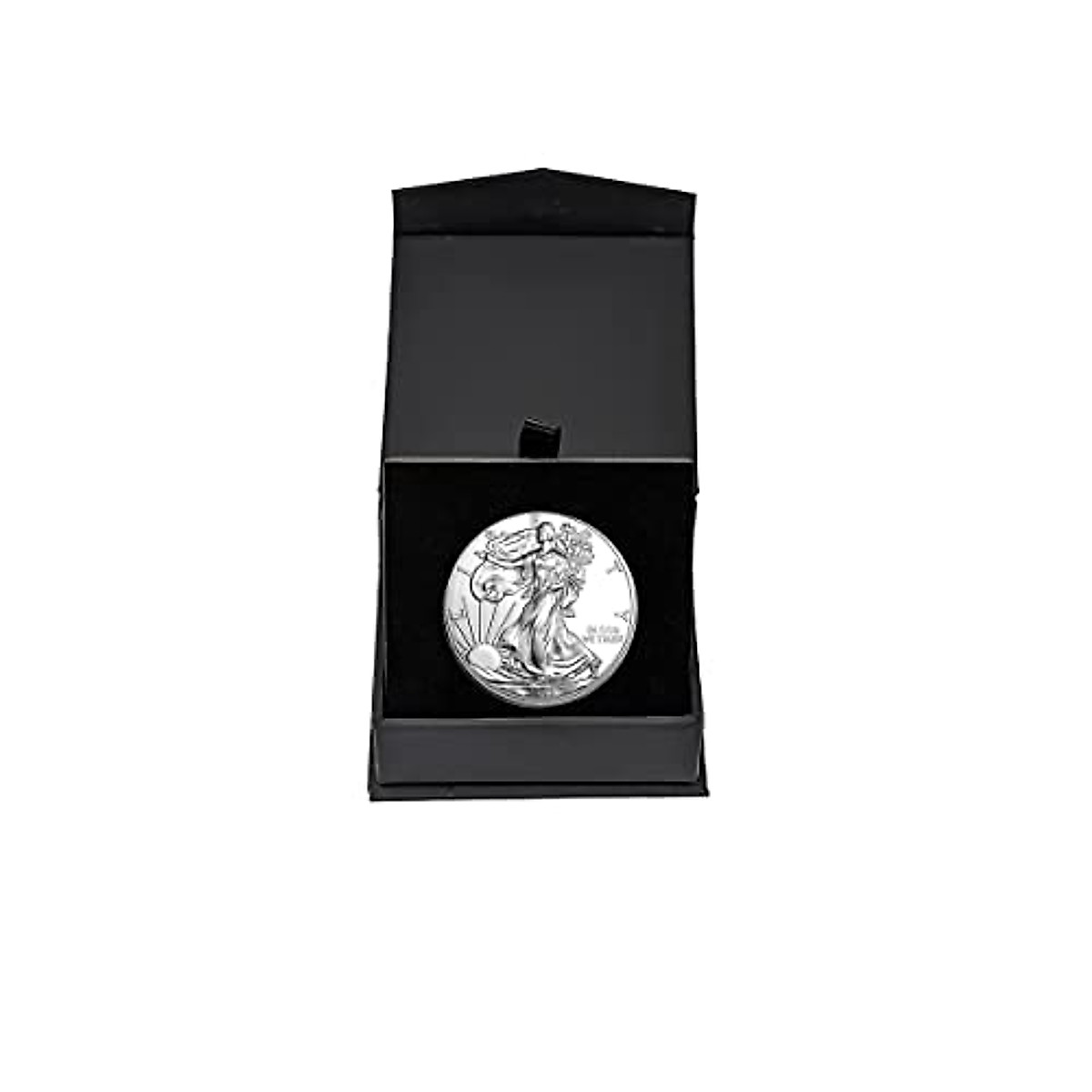 2013 - U.S. Silver Eagle in Plastic Air Tite in Magnet Close Black Gift Box - Gem Brilliant Uncirculated Dollar US Mint Uncirculated