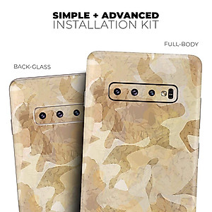 DesignSkinz Desert Camouflage V1 Protective Vinyl Decal Wrap Skin Cover Compatible with The Samsung Galaxy S20 (Screen Trim & Back Glass Skin)